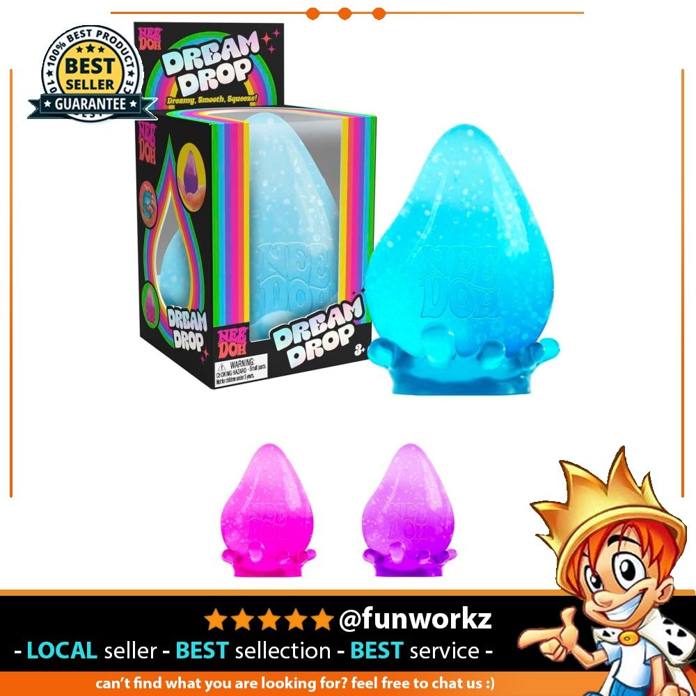Schylling NeeDoh Dream Drop - Sensory Toy with Groovy Goo Filling - Three Assorted Colors - Ages ...
