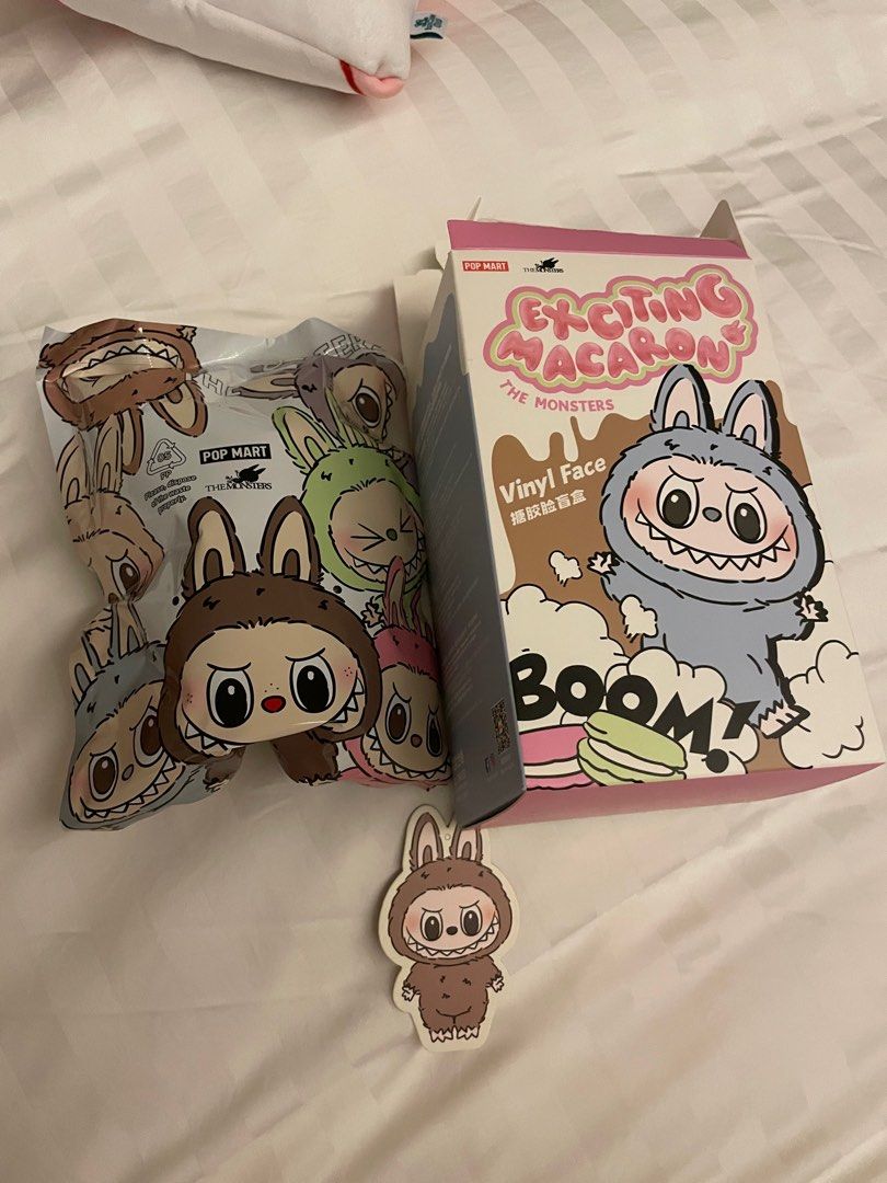 SEALED FOIL LABUBU TOFFEE exciting macaron viny face monster, Hobbies ...