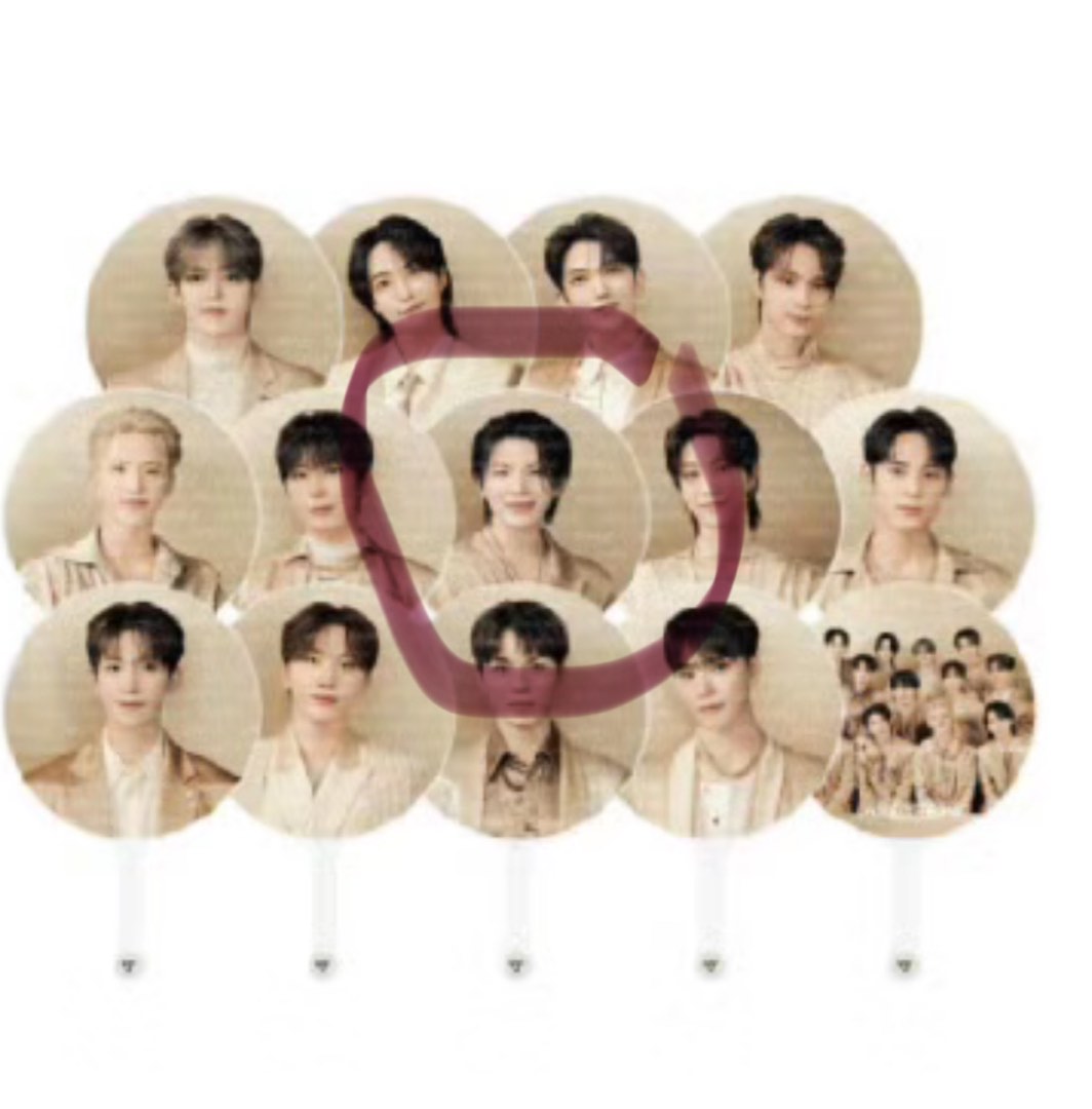 seventeen 廣州pop up woozi mini扇, 興趣及遊戲, 收藏品及紀念品, 韓流 - Carousell