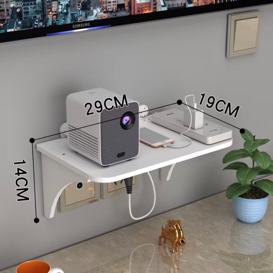 Simple Router Shelf Rack | Small Projector Shelf Mount | TV Set Top Box ...