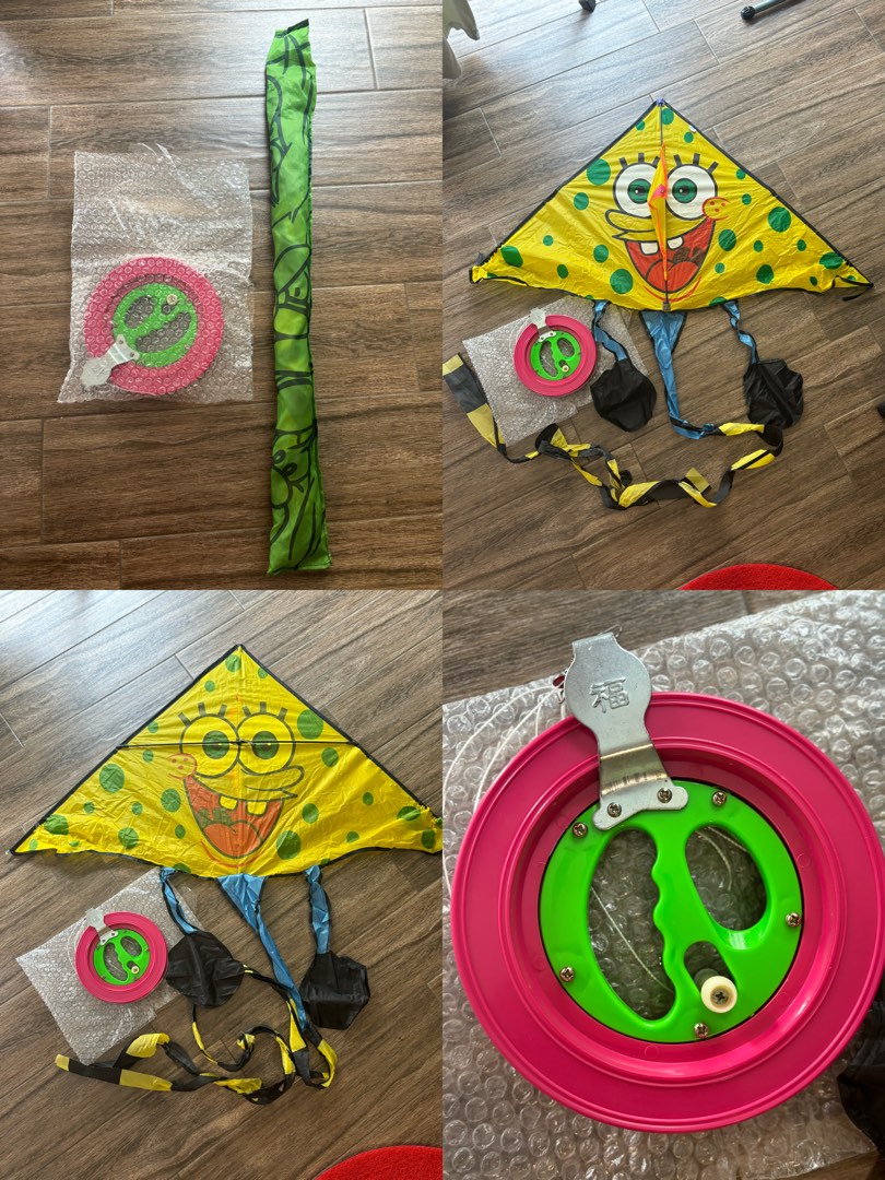 Spongebob squarepants children Kite and string set, Hobbies & Toys ...