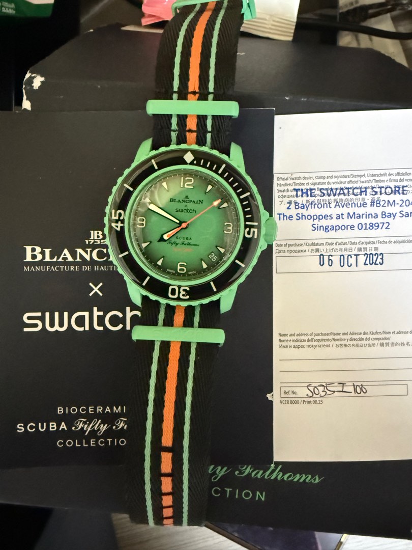 Swatch x Blancpain Indian Ocean, Luxury, Watches on Carousell