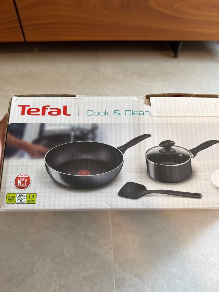 Tefal Cook & Clean 4 Piece Set, Furniture & Home Living, Kitchenware & Tableware, Cookware ...