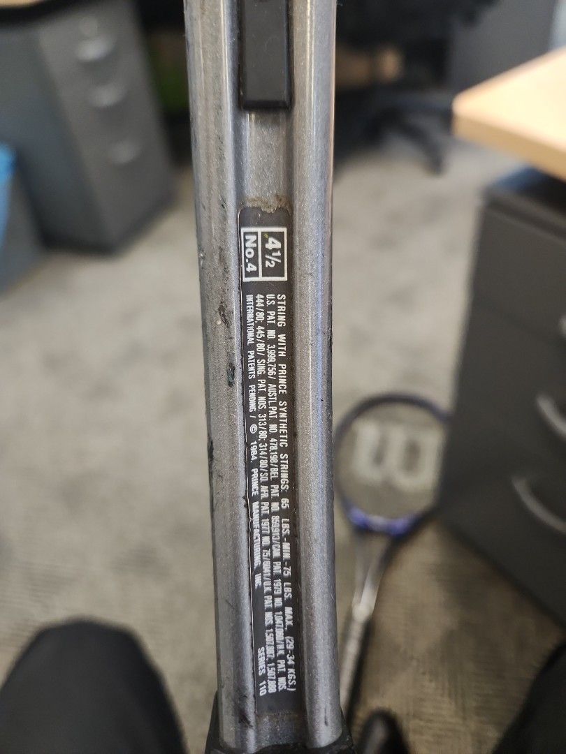 Tennis Racket Rare Prince Magnesium Pro Series 110 Made In 1984, Sports ...
