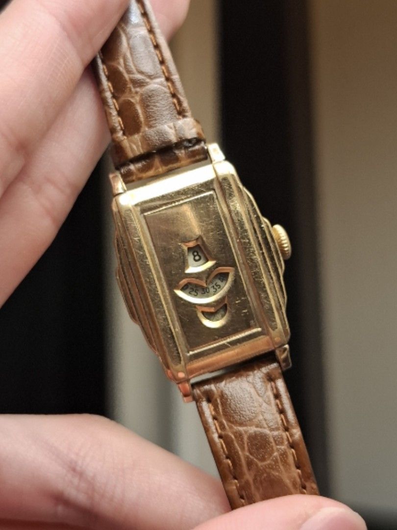 Vintage 1930's Jump Hour Tank Guichet Mechanical Watch, Luxury, Watches ...