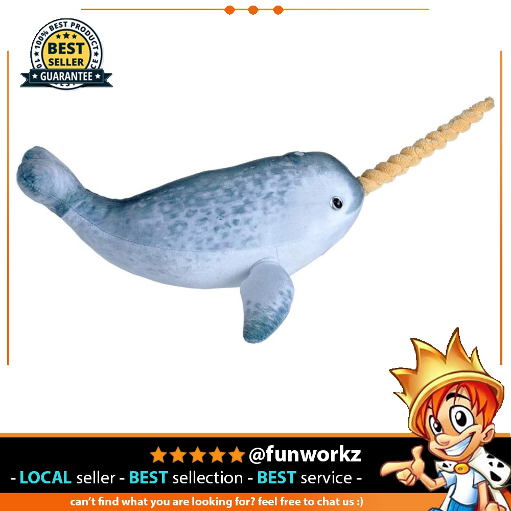 Wild Republic Narwhal Plush, Stuffed Animal, Plush Toy, Gifts for Kids ...