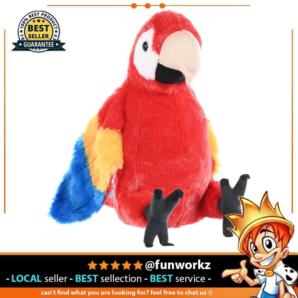 Wild Republic Scarlet Macaw Plush, Stuffed Animal, Plush Toy, Gifts for ...