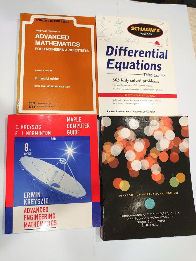 $8. Advanced Engineering Mathematics books. Schaum's Outlines. Kreyszig ...