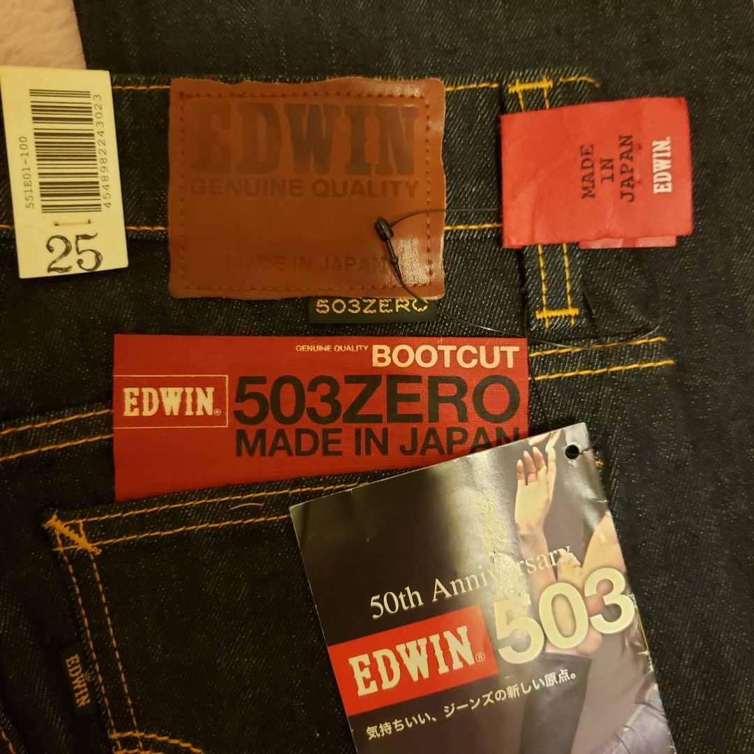 絕版 日本製 Edwin 503ZERO 50週年 Bootcut 牛仔褲, 女裝, 褲＆半截裙, 牛仔褲、Leggings - Carousell