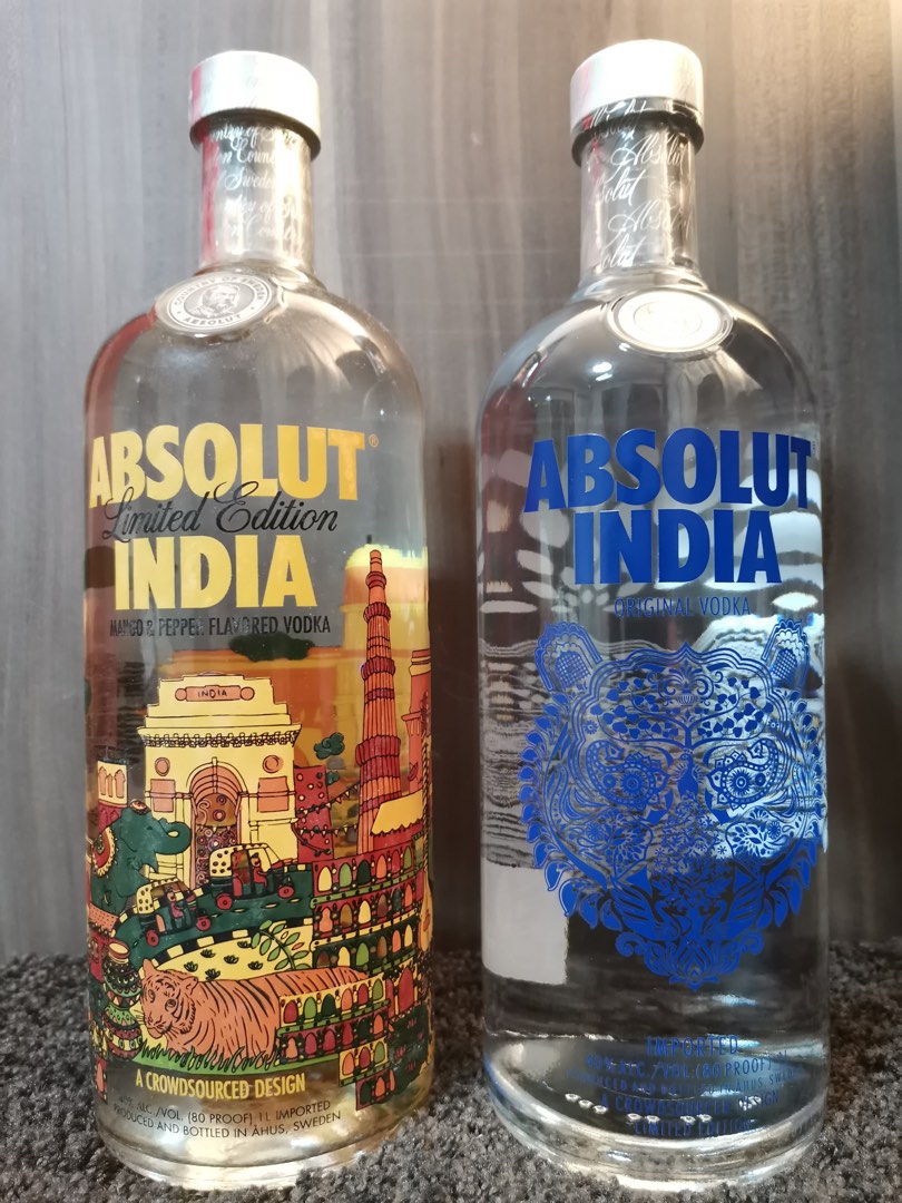 Absolut India 1L x 2, Food & Drinks, Alcoholic Beverages on Carousell