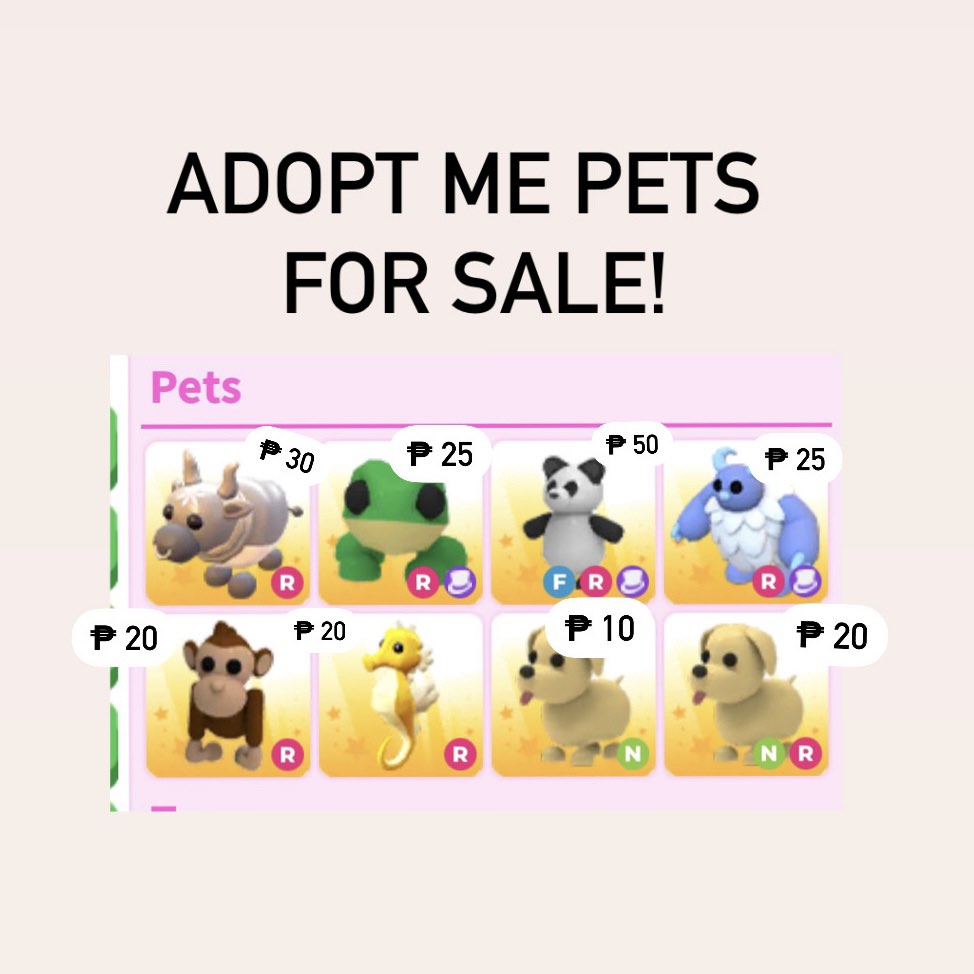 ADOPT ME PETS FOR SALE! ADM PET OX METAL FROG FLY RIDE PANDA YETI ...