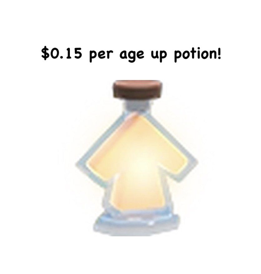 adopt me roblox age up potions 0.15 for 1 potion!, Video Gaming, Video ...