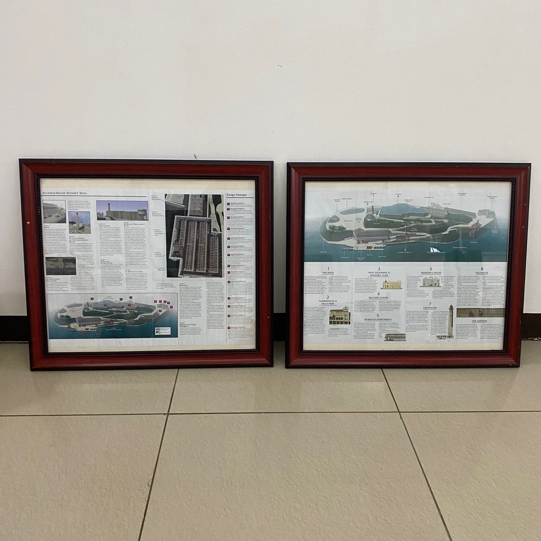 Alcatraz Maps from Alcatraz, Furniture & Home Living, Home Decor, Wall ...