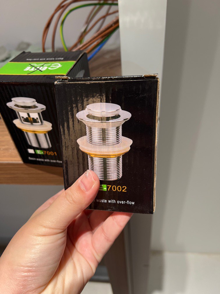 Basin waste overflow, Furniture & Home Living, Bathroom & Kitchen ...