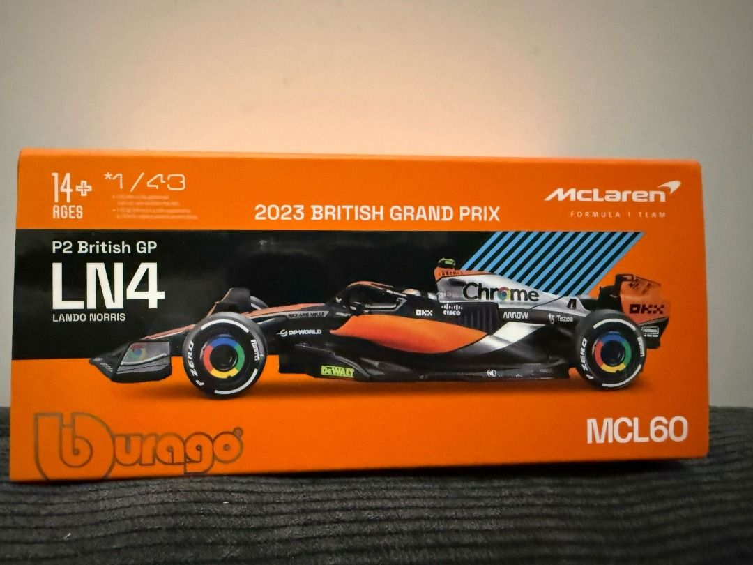 Bburago McClaren MCL60 2023 British Grand Prix Lando Norris 1/43 諾里斯 F1 ...