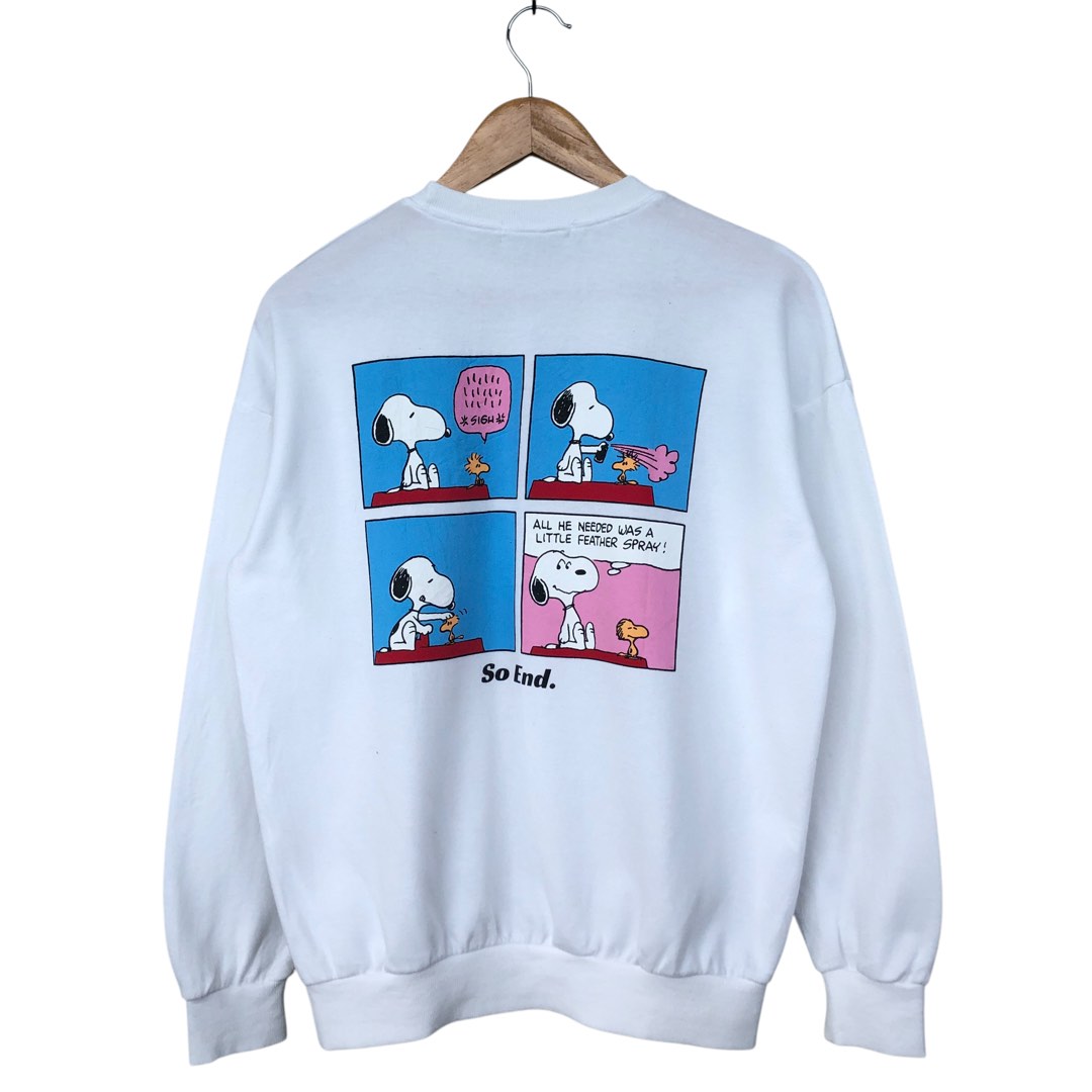 Black sugar x peanuts snoopy brand big print sweatshirt, Men's Fashion ...
