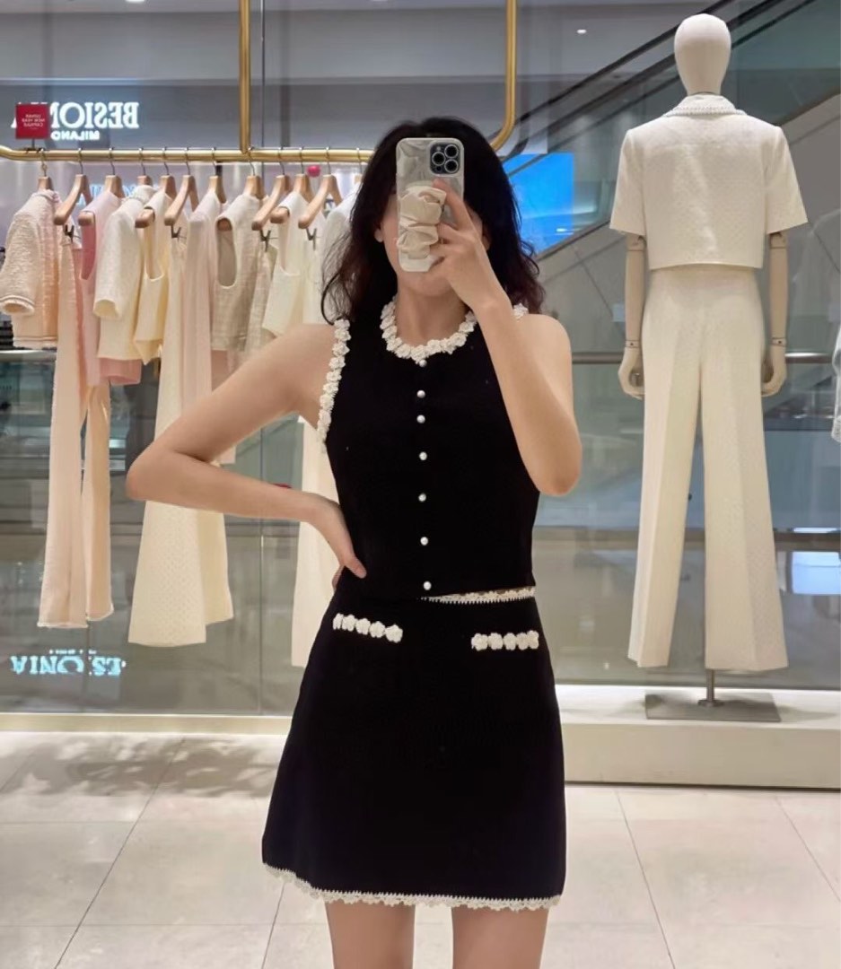 BN authentic Sandro top and skirt, Women's Fashion, Dresses & Sets ...