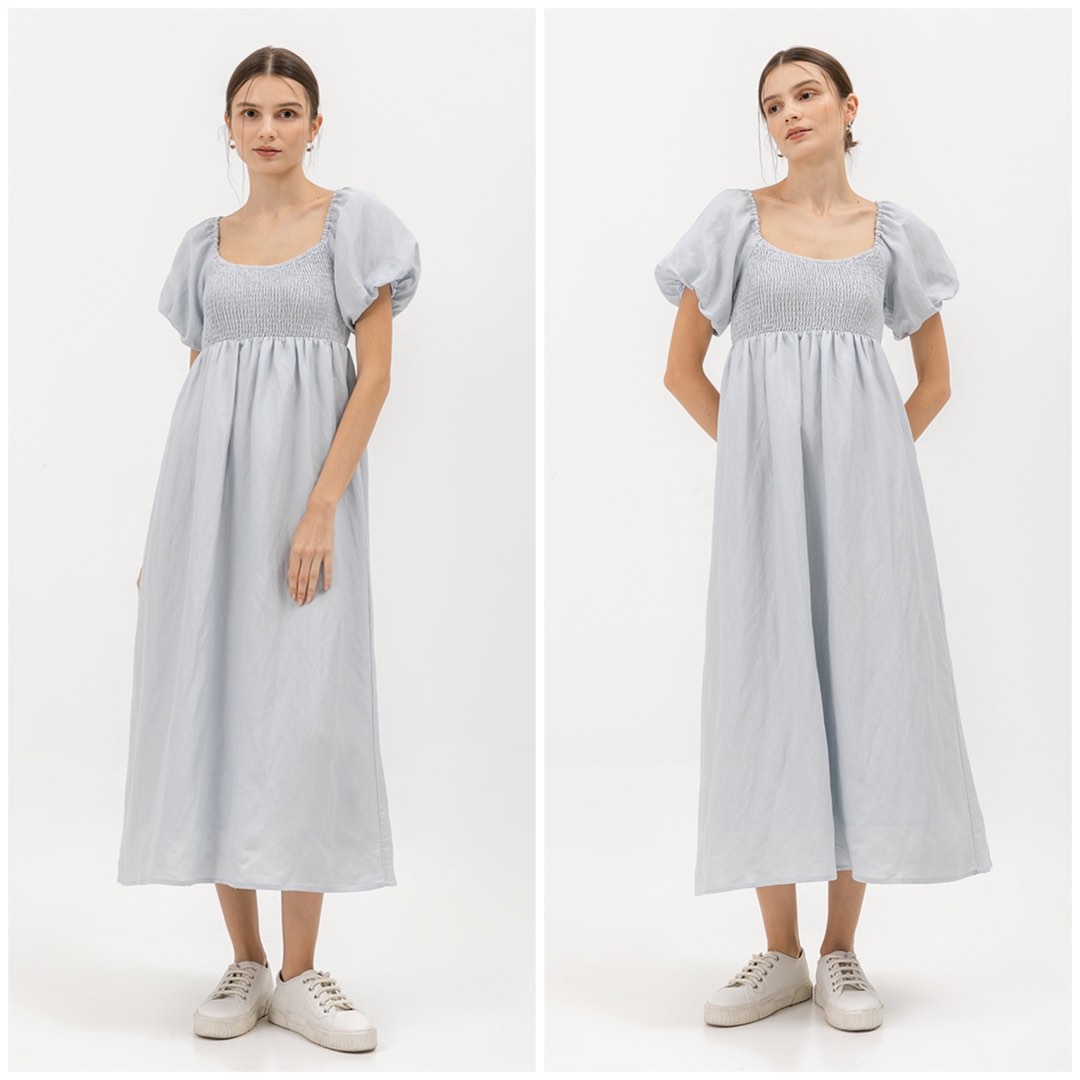 [BN] Love & Bravery LAB Lorraine Smocked Maxi Dress, Women's Fashion ...