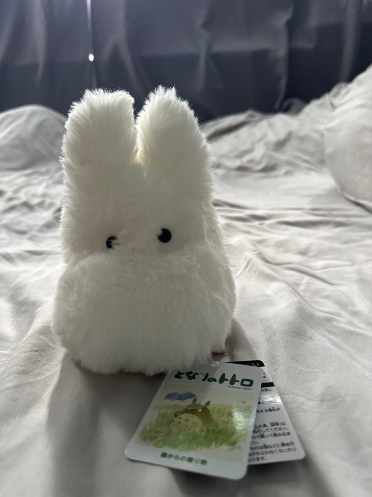 BNWT White Totoro Plush doll Rabbit Fur Texture Studio Ghibli My ...