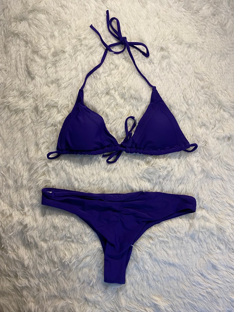 branded two piece swimsuit (self tie sa front & back), Women's Fashion ...