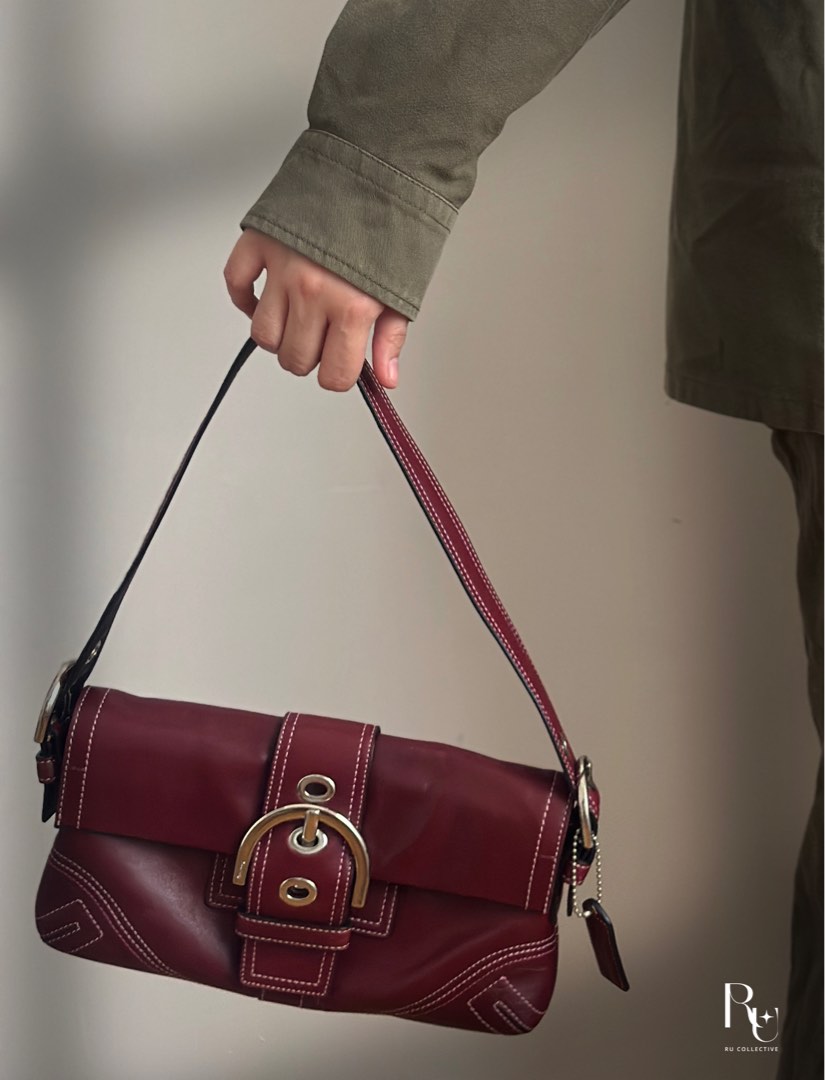 Coach Soho in Burgundy red, Luxury, Bags & Wallets on Carousell