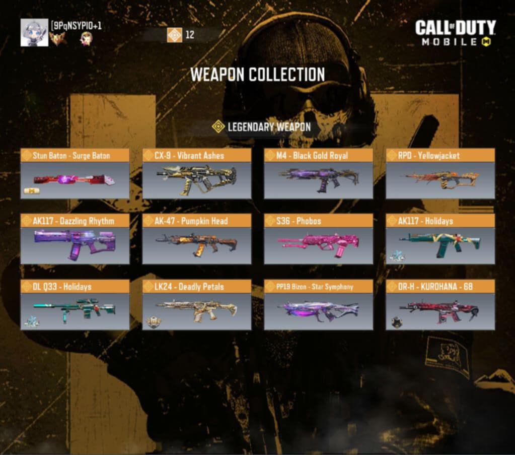 Codm acc 12 legendary weapon (cheap/garena), Video Gaming, Video Games ...