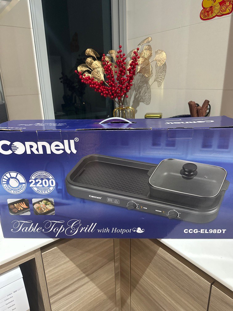 Cornell Table Top Grill with Hotpot, Furniture & Home Living ...