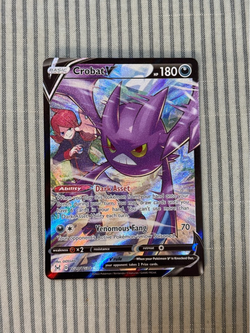 Crobat V - Pokemon Cards, Hobbies & Toys, Toys & Games on Carousell