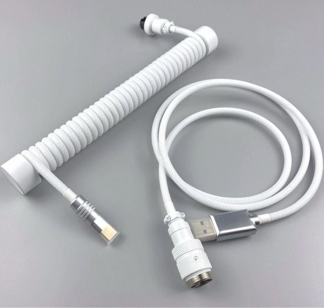 Custom Coiled Cable with Supporter, Computers & Tech, Parts ...