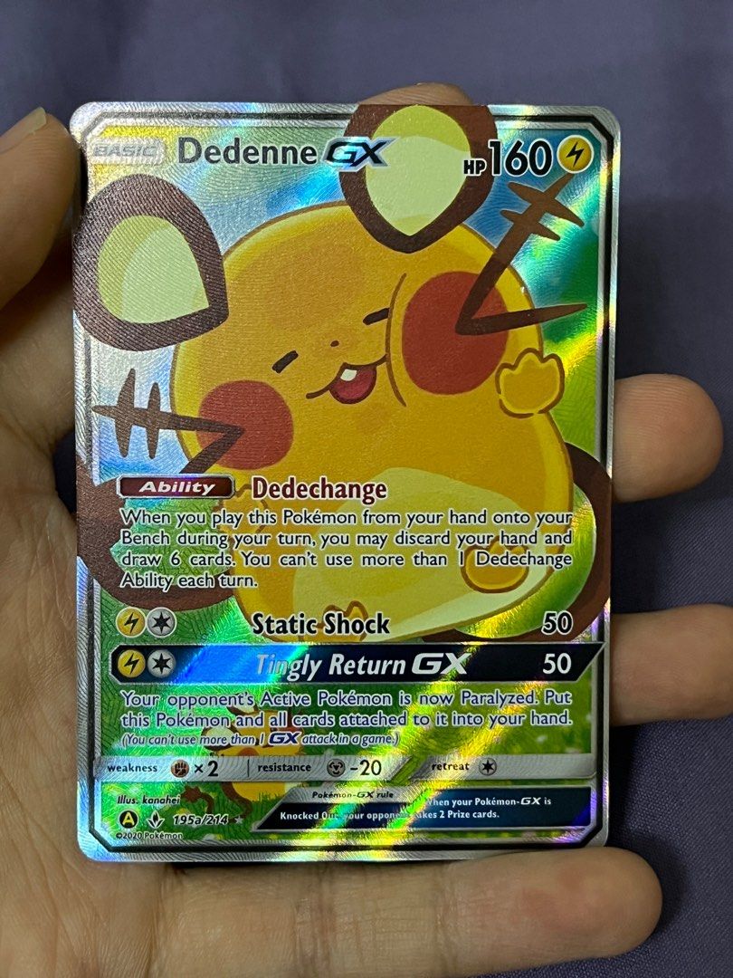 Dedenne GX - 195a/214 - Alt Full Art Promo - Pokemon Card, Hobbies ...