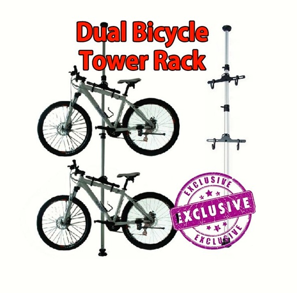 Dual Bicycle Tower Rack / Dual Bicycle Tower Stand / Dual Bike Tower ...
