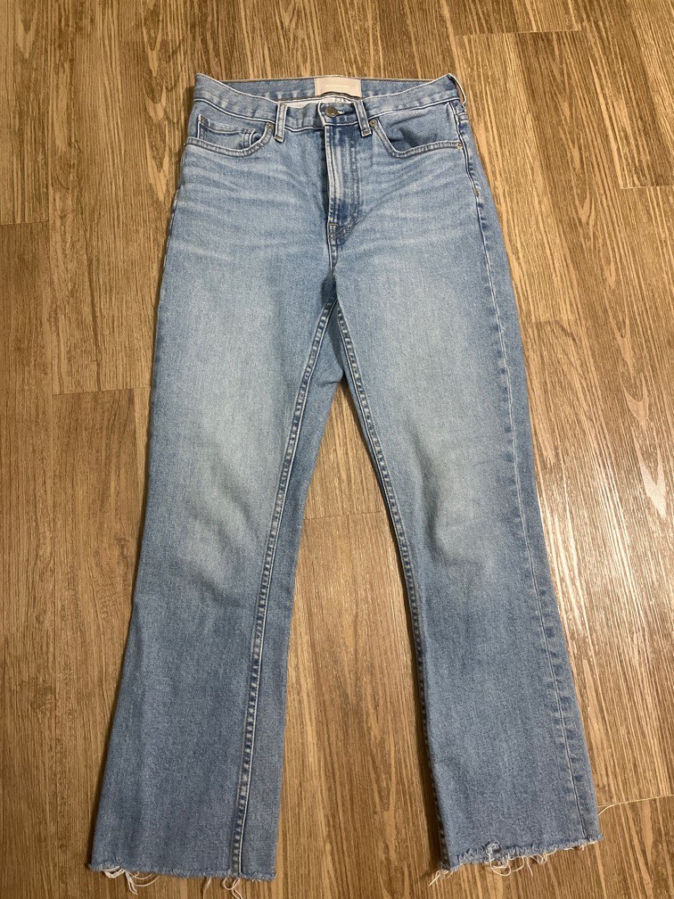 Everlane High Rise Kick Crop Denim Jeans, Women's Fashion, Bottoms ...