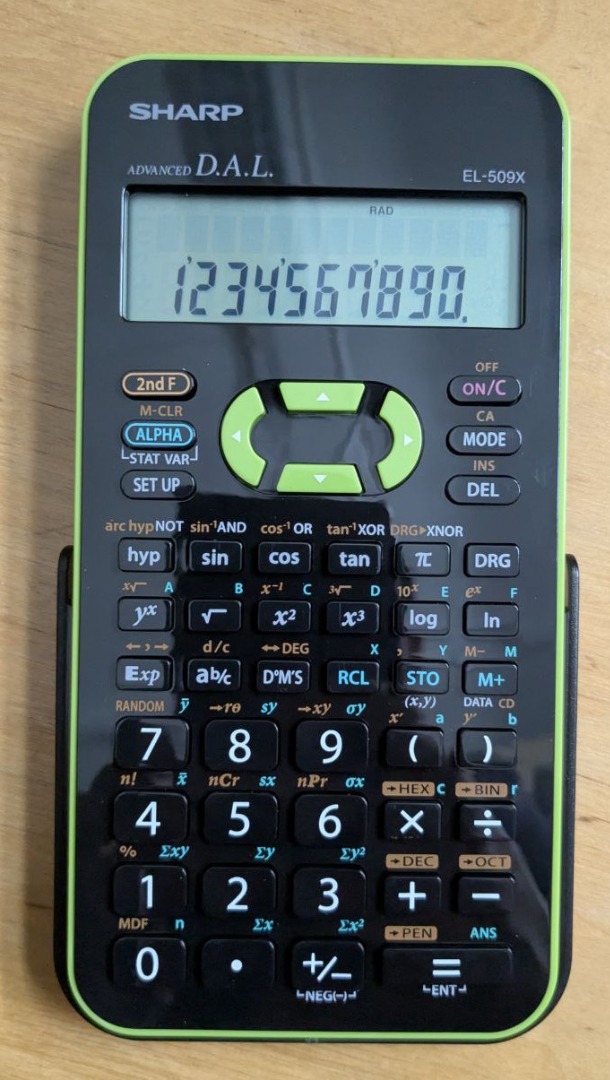 [Free Delivery] Sharp EL-509X Calculator | Green Scientific Calculator, Hobbies & Toys ...