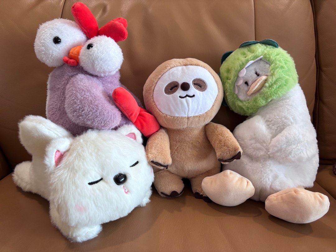 Funclaw Brown Sloth | Purple Chicken | White Duck with Dino Hat | White ...