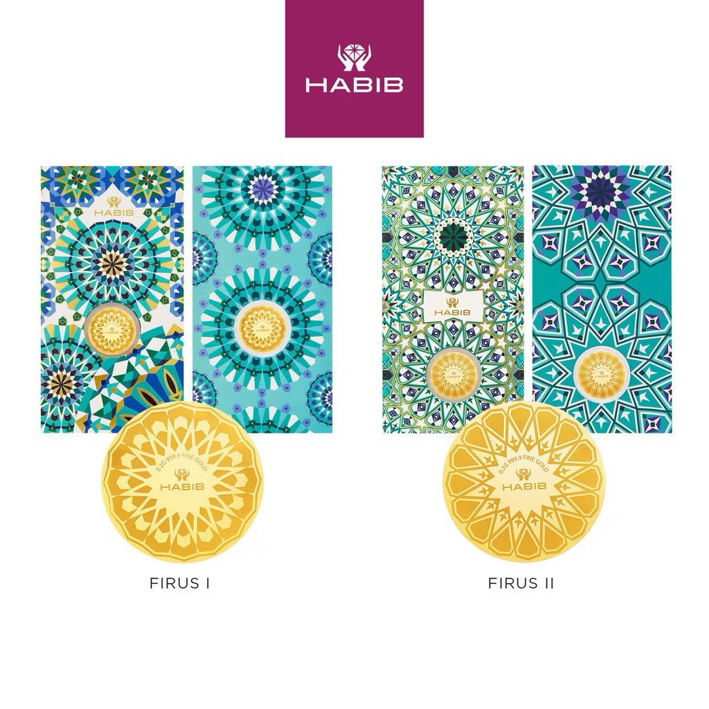 Habib Gold Coin Arabesque (Firus Collection) Set 999 0.4g, Hobbies ...
