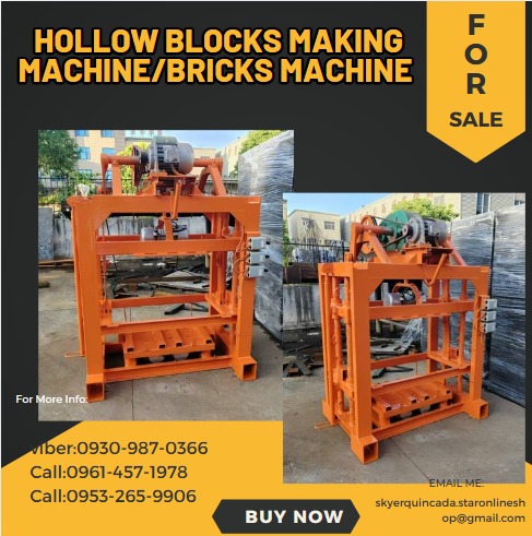 HOLLOW BLOCKS MAKING MACHINE/BRICKS MACHINE AVAILABLE, Everything Else ...