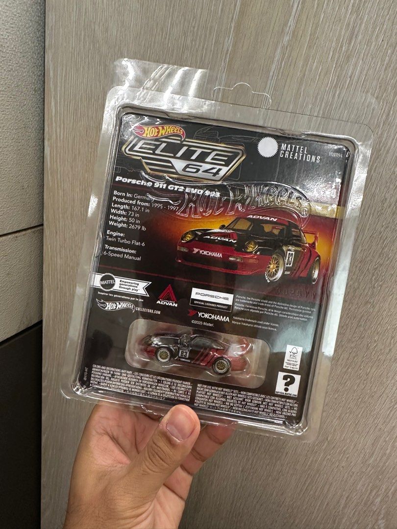 HOT WHEELS ELITE 64 PORSCHE 911 GT2 EVO 993 ADVAN, Hobbies & Toys, Toys ...