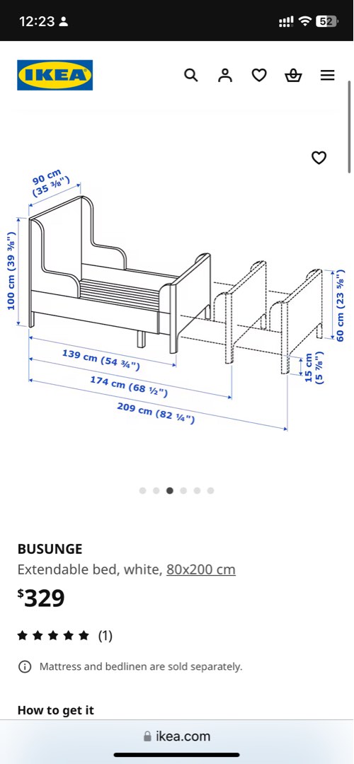 Ikea kids extendable bed frame pink, Furniture & Home Living, Furniture ...