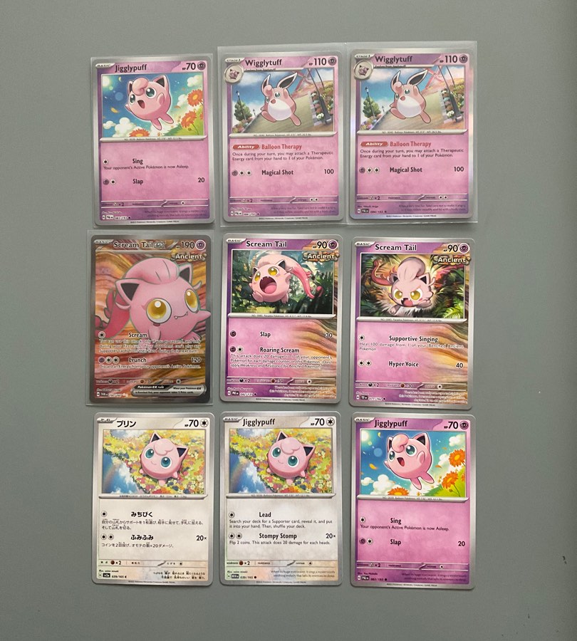 Jigglypuff wigglytuff scream tail jap Eng full art ultra rare reverse ...