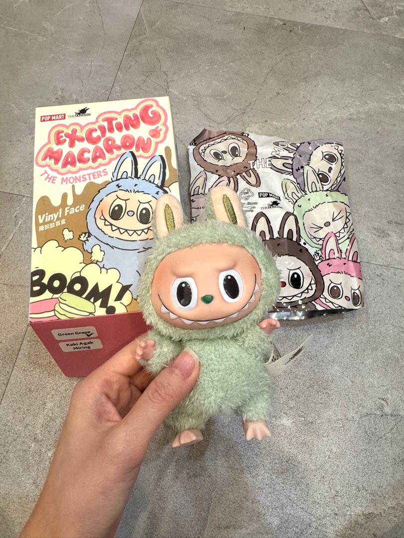 Labubu Exciting Macaron Green Grape V1 Labubu Hijau Mint, Toys ...