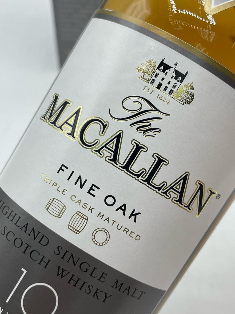 Macallan 10 years Fine Oak - Triple Cask Scotch Whisky 舊裝麥卡倫 10年威士忌, 嘢食 ...