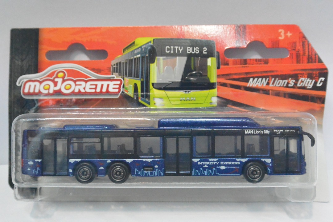 Majorette MAN City Lion's Coach L Bus - Blue Intercity Express, 興趣及遊戲 ...