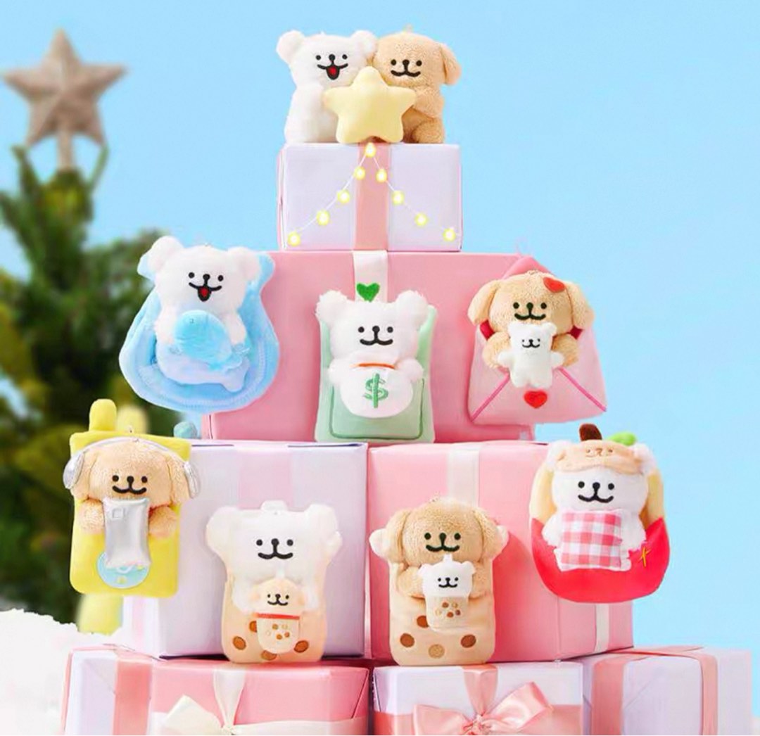 Maltese Packed with Good Luck Dog Figure plush doll / full set ...