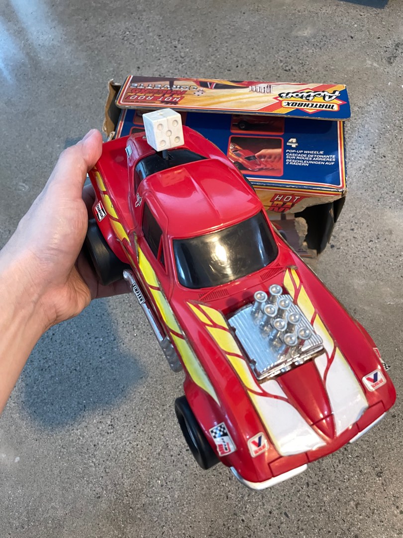 Matchbox Hot Rod Racers 1986 Corvette with Original Box (Tested Working ...