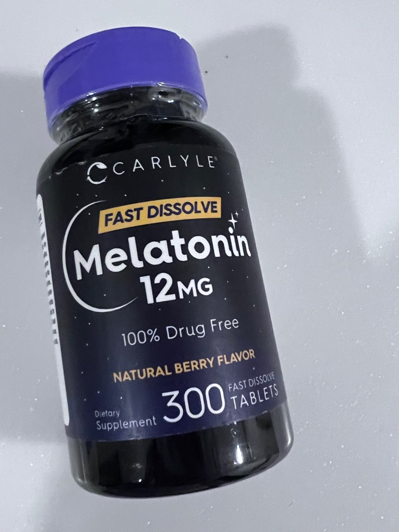 Melatonin 12mg drug free sleep aid 10mg+ berry flavour fast dissolve ...