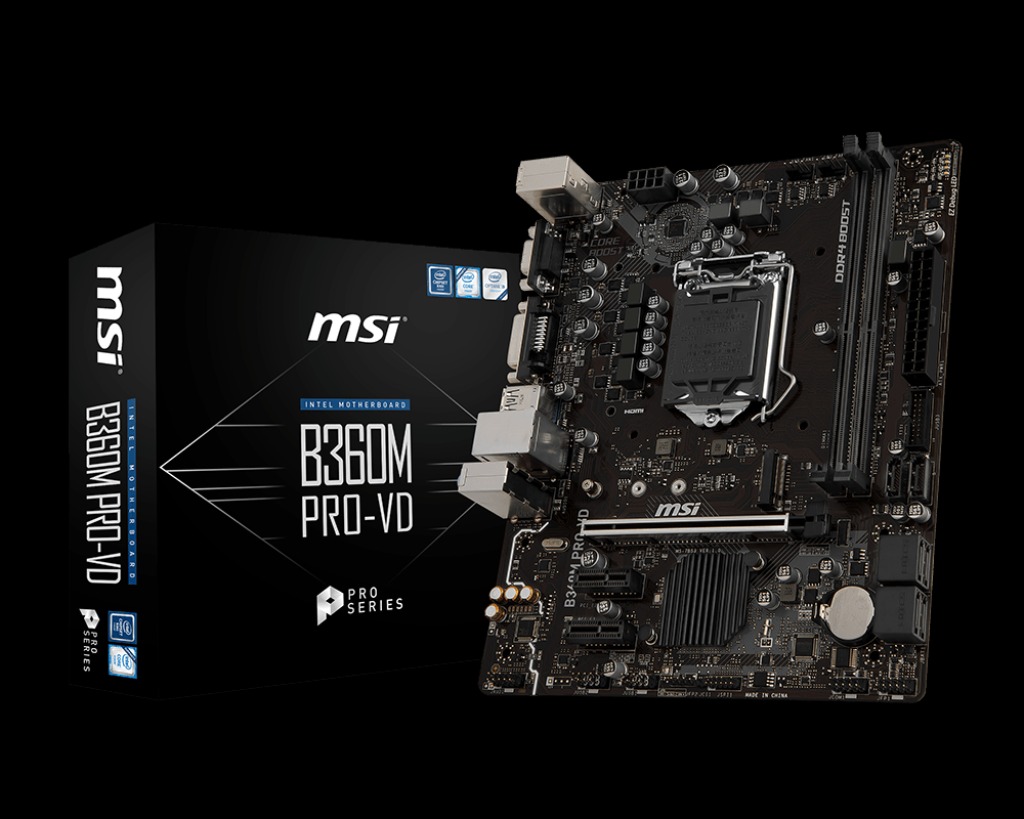 MSI B360M Pro-VD, Computers & Tech, Parts & Accessories, Computer Parts ...