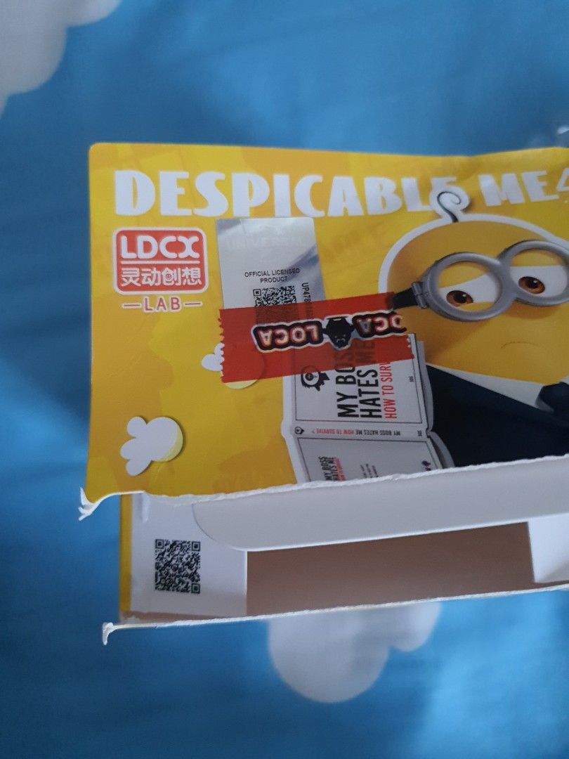 Official Despicable Me 4 Minion plush pendant Keychain Party Gus Blind ...