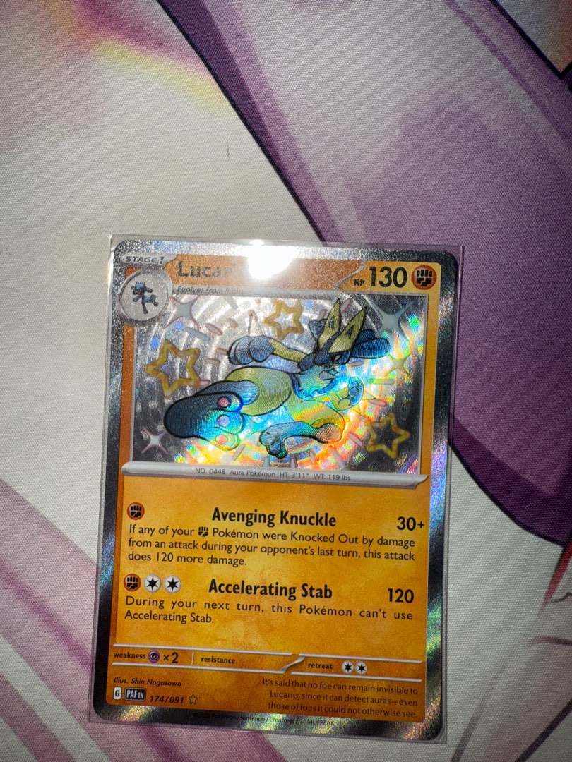 Pokemon SV PALDEAN FATES Shiny Lucario 174/091 NM, Hobbies & Toys, Toys ...