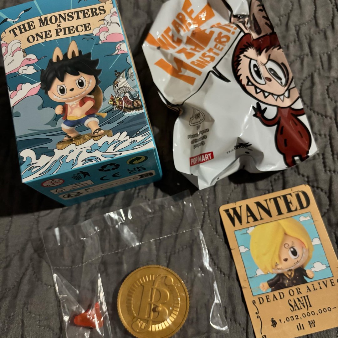 POP MART One Piece Labubu Sanji, Hobbies & Toys, Toys & Games on Carousell