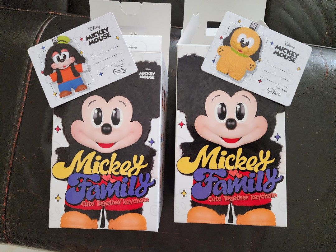 Popmart Disney Mickey Family Cute Together Keychain Pluto Goofy ...